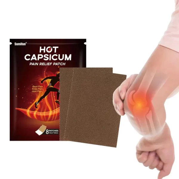 8pcs Hot Pepper Plaster Pain Relief Plaster Back Neck Shoulder Chinese ...